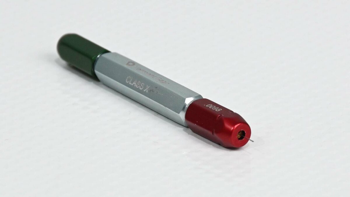 ASTM F2096: Control Sample with Calibrated Pin or Tungsten